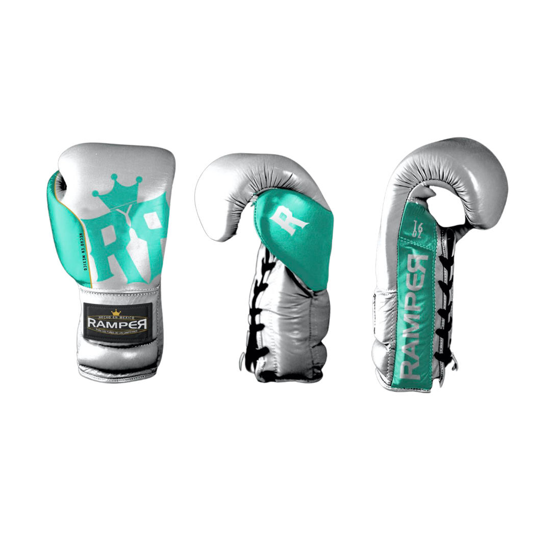 Guante de Box Modelo White Sky, RAMPER Entrenamiento, 100% Piel.